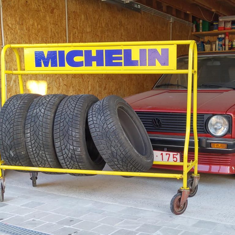 Vintage Michelin Tire Racks for your mancave | Hyde & Falcon